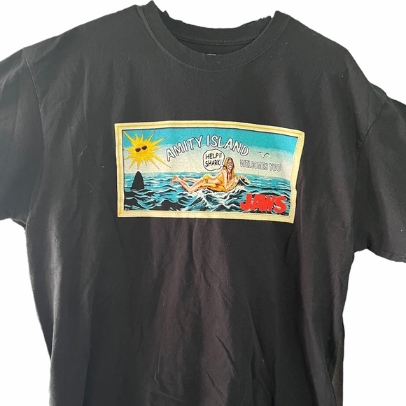 Rock Rebel | Shirts | Jaws Amity Island Size Xl Black Tshirt By Rock ...